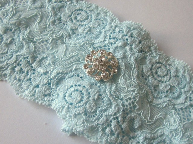 Simply Chic Bridal Garter - Something Blue on Luulla