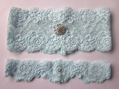 Bridal Garter Set- Simply Chic Something Blue Garter (including Toss ...