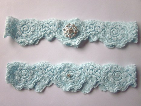 Bridal Garter Set- Simply Chic Something Blue Garter (including Toss ...